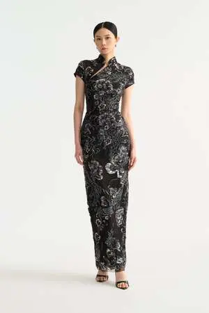 SAU LEE Seraphine Embellished Dress