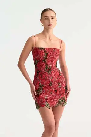 SAU LEE Sara Embellished Mini Dress