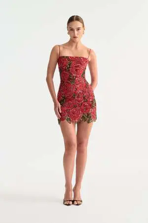 SAU LEE Sara Embellished Mini Dress