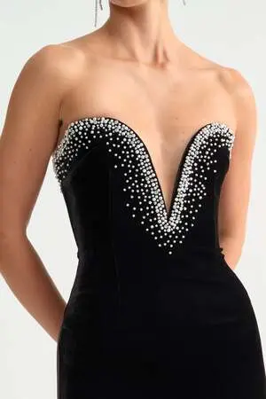 SAU LEE Lavinia Velvet Gown