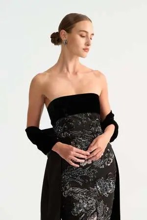 SAU LEE Adrian Embellished Gown