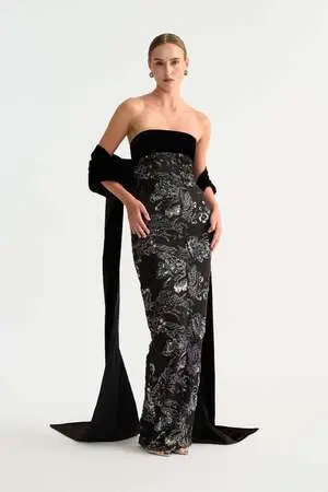 SAU LEE Adrian Embellished Gown