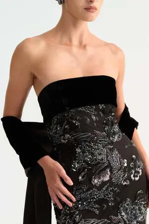 SAU LEE Adrian Embellished Gown