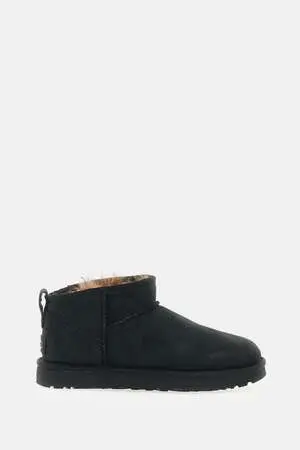 UGG Stivaletti Classic Ultra Mini In Nubuck - Nero