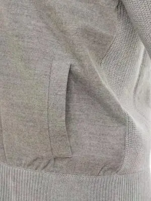 DORIANI Ribbed-trim Panelled Cardigan