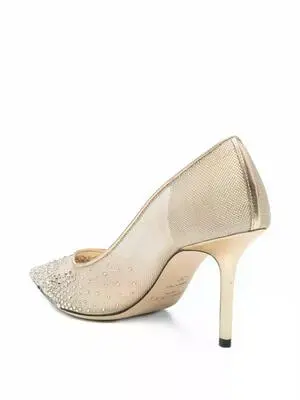 JIMMY CHOO Love Crystal-embellished Mesh Pumps