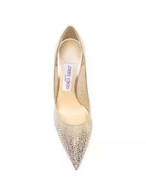 JIMMY CHOO Love Crystal-embellished Mesh Pumps