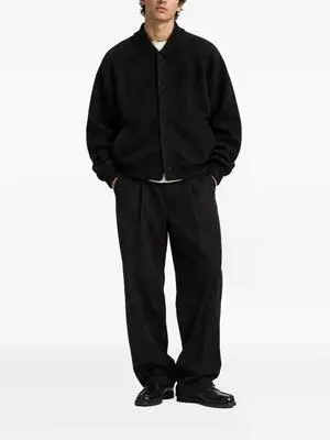 ANIPS Ribbed-trim Raglan-sleeve Jacket - Black
