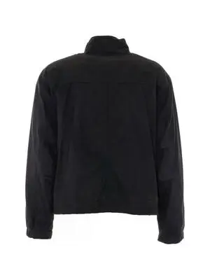 COOR Stand-collar Wax Jacket - Black