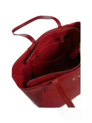 Armani Exchange Logo-embossed Grained-effect Tote Bag