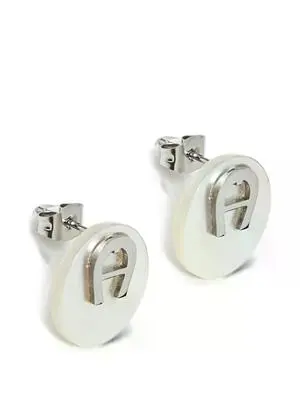 AIGNER Logo Mother-of-pearl Earrings