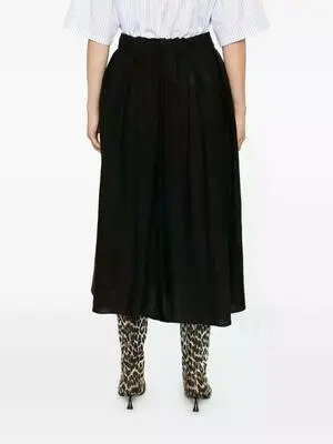 MA'RY'YA Pleated Knitted Midi Skirt