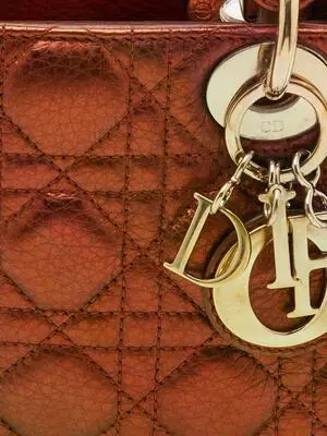 Dior 2017 Mini Lady Cannage Leather Tote Bag