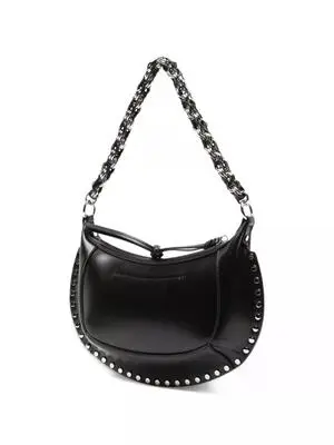 Isabel Marant Étoile Oskan Moon Bag In Grained Leather - Black