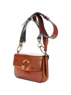 Chloé C Bag Leather Shoulder Bag - Brown