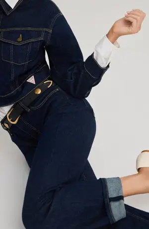 Guess Iconic Mid Rise Straight Leg Jeans