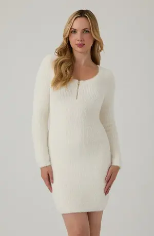 Guess Jaycee Half Zip Sweater Minidress - G012-open