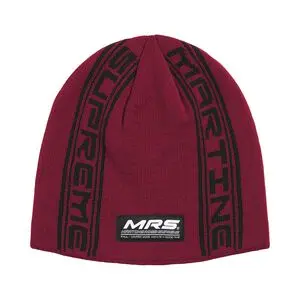 Supreme X Martine Rose Jacquard Beanie - Red