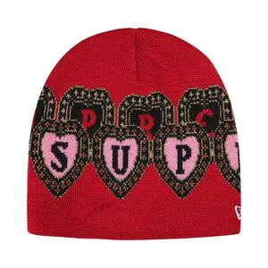 Supreme New Era Hearts Beanie 'red' Red