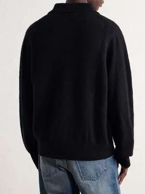CORRIDOR Woven Alpaca-blend Polo Sweater
