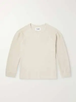 CORRIDOR Thermal Waffle-knit Cotton T-shirt - Ecru