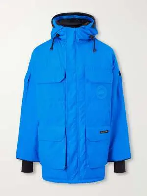 Canada Goose Expedition Hooded Logo-appliquéd Shell Down Parka - Blue