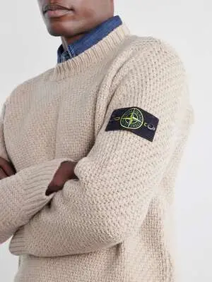 Stone Island Basket-stitch Wool-blend Sweater