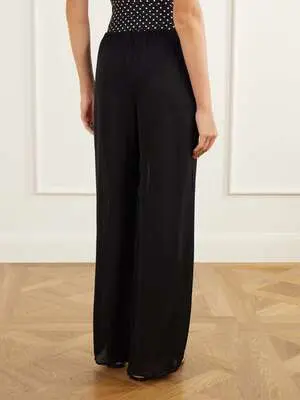 NILI LOTAN Marlow Cotton-blend Chiffon Wide-leg Pants