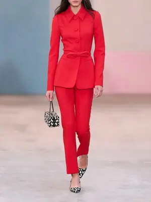 Carolina Herrera Stretch-wool Woven Slim-leg Pants