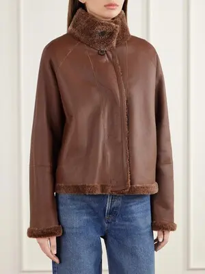 ARMA Ariana Reversible Shearling And Leather Jacket