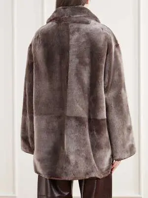 ARMA Nicola Reversible Shearling And Leather Jacket - Brown