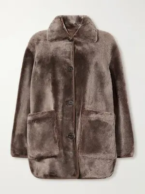 ARMA Nicola Reversible Shearling And Leather Jacket - Brown