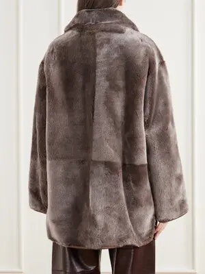 ARMA Nicola Reversible Shearling And Leather Jacket - Brown