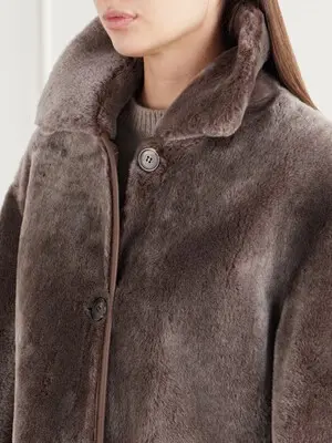 ARMA Nicola Reversible Shearling And Leather Jacket - Brown