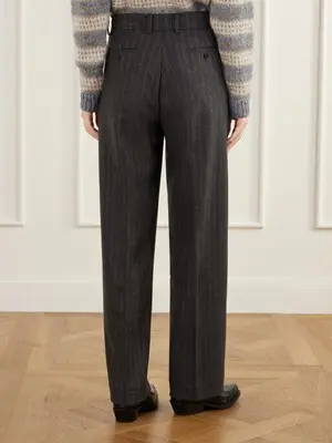 SKALL STUDIO Harry Pinstriped Recycled Wool-twill Straight-leg Pants