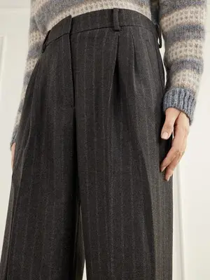 SKALL STUDIO Harry Pinstriped Recycled Wool-twill Straight-leg Pants