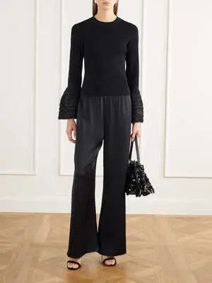 Simkhai Roni Satin Wide-leg Pants