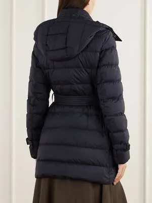 Burberry Audley Belted Double-breasted Quilted Shell Down Coat