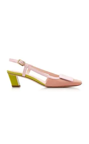 ROGER VIVIER Belle Vivier Suede Slingback Pumps - Multi
