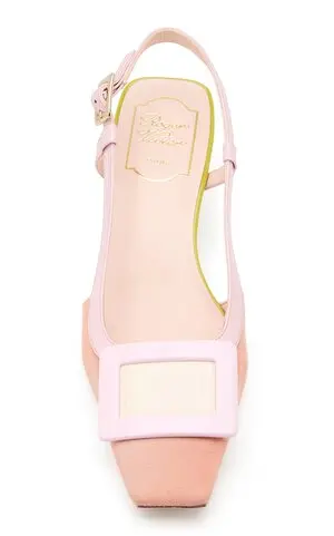 ROGER VIVIER Belle Vivier Suede Slingback Pumps - Multi