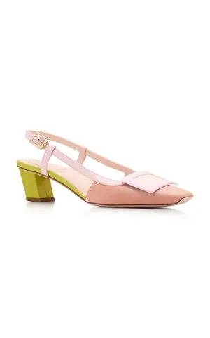 ROGER VIVIER Belle Vivier Suede Slingback Pumps - Multi