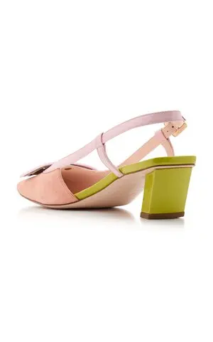 ROGER VIVIER Belle Vivier Suede Slingback Pumps - Multi
