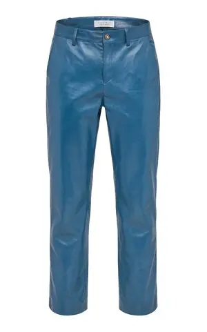 Gabriela Hearst Aina Leather Pants - Blue