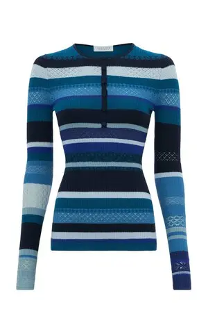Gabriela Hearst Deeba Cashmere-silk Henley Top