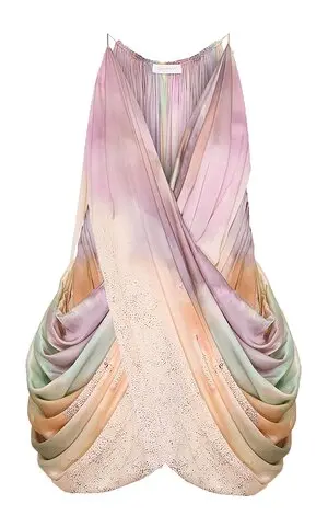 Zimmermann Becoming Draped Silk Mini Dress