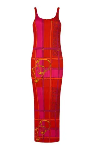 CONNER IVES Pleated Scarf Jersey Maxi Dress