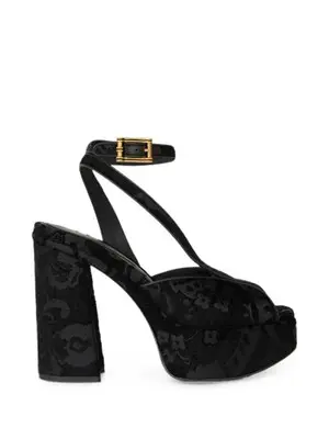 Etro Platform Sandals With A Paisley Jacquard Motif