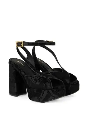 Etro Platform Sandals With A Paisley Jacquard Motif
