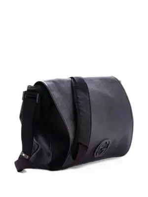 Gucci Interlocking G Messenger Bag Coated Canvas Large Crossbody Bag