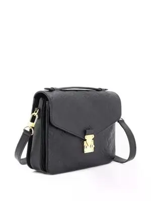 LOUIS VUITTON Pochette Metis Monogram Empreinte Leather Crossbody Bag - Black